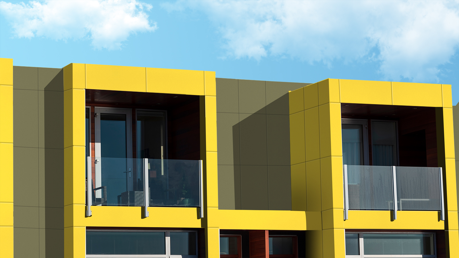 Mineral Yellow Exterior Wall Cladding in India | Greenlam Clads
