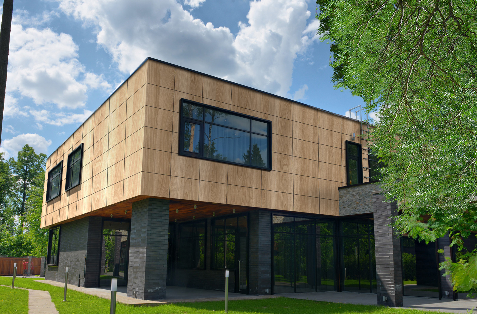 Eden Oak Exterior Wall Cladding in India | Greenlam Clads